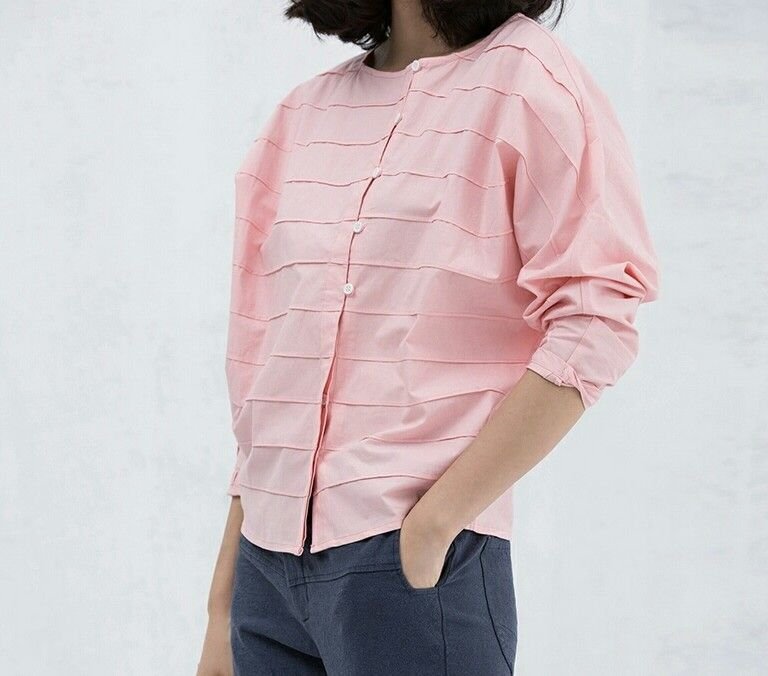 Pink Color Cotton Top – Nirbani